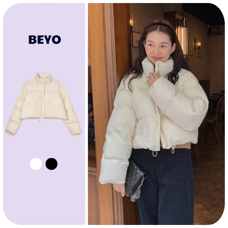 Beyo pufferJacket Korean style crop top jacket super warm basic winter ...