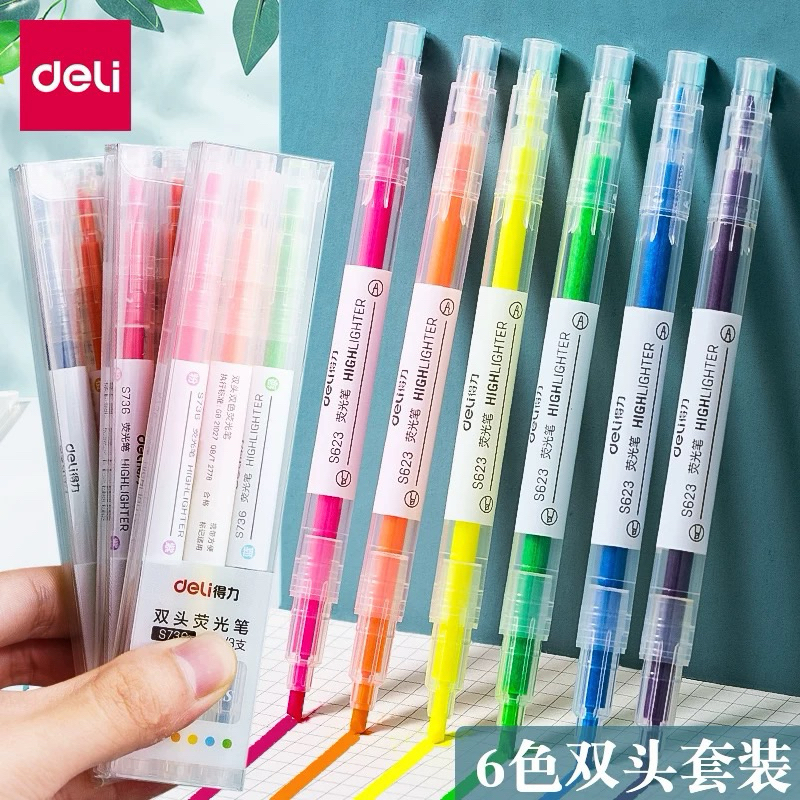 Lightning 3 Pens 2 Deli Markers (6 Colors) | Shopee Philippines
