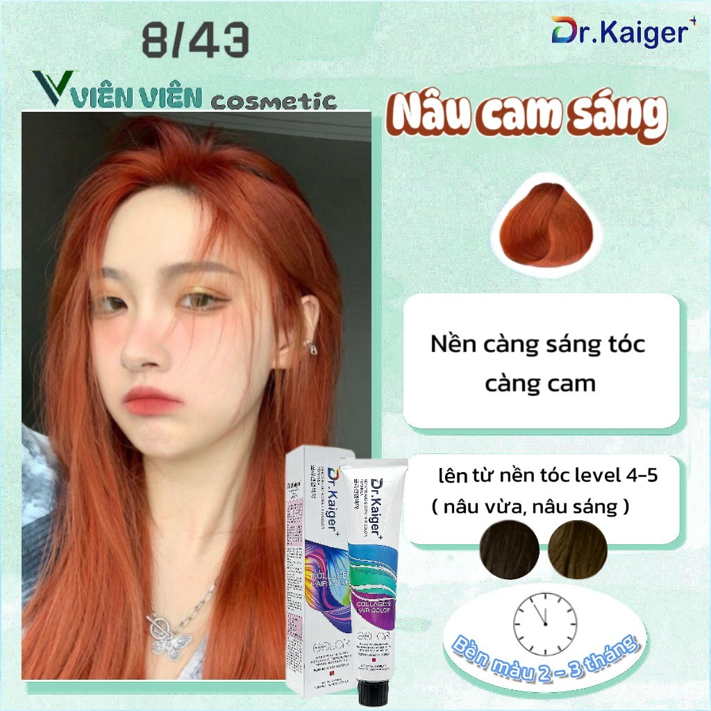 Super NUTRITIONAL BRIGHT ORANGE BROWN Hair Dye without bleaching - Dr ...