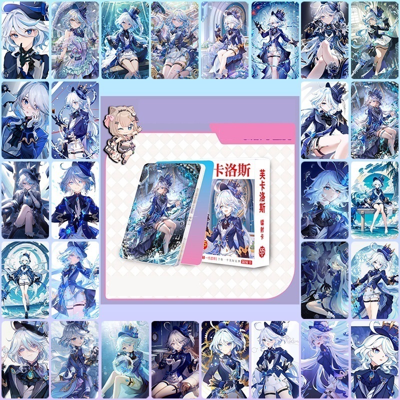 Set of 55 Photo Cards Lomo Game Anime Genshin Impact Raiden Shogun Yae ...