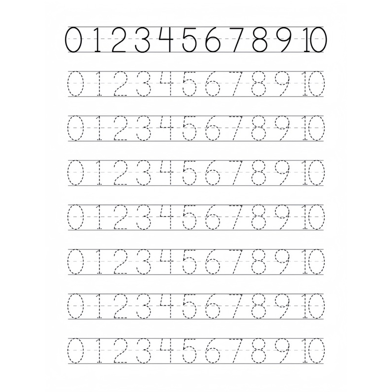 Set Of 10 / 20 Number Writing Notes For Kindergarten And Grade 1 ...