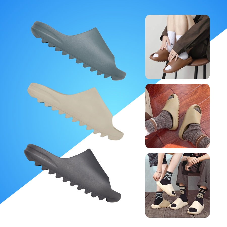 Yz slide bread sandals 6 basic colors rough texture high sole premium ...