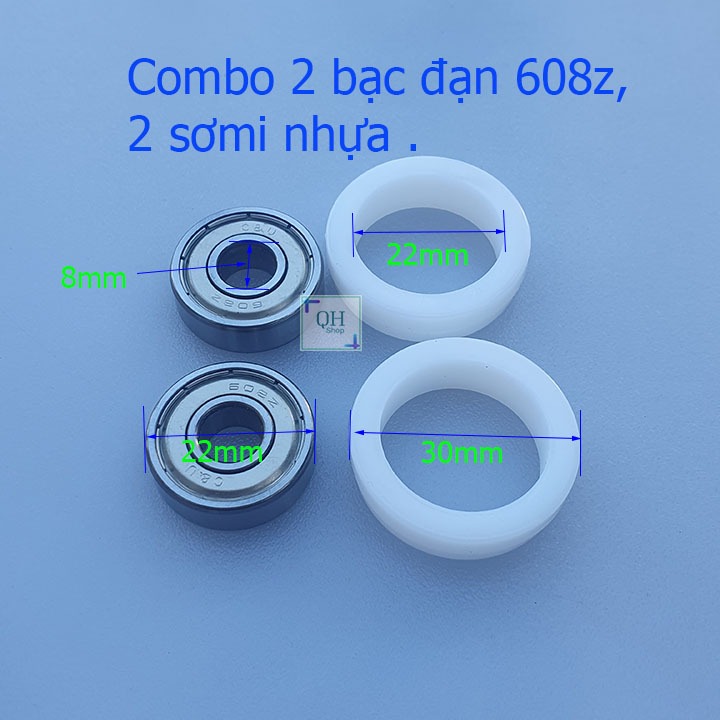 Combo of 2 608z Bearings, 2 Plastic Shirts Replacement Parts for ...