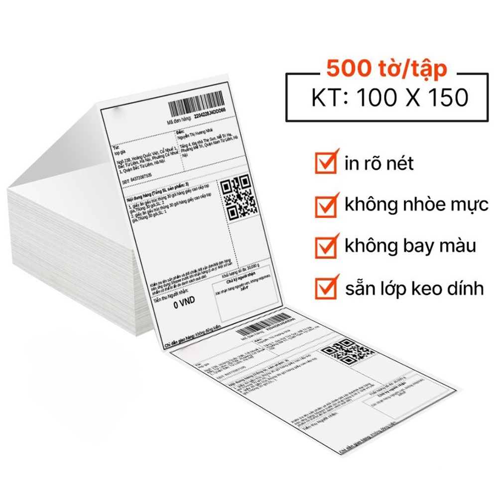 A6 AYIN thermal paper, 500-sheet file, print shopee orders, print e ...