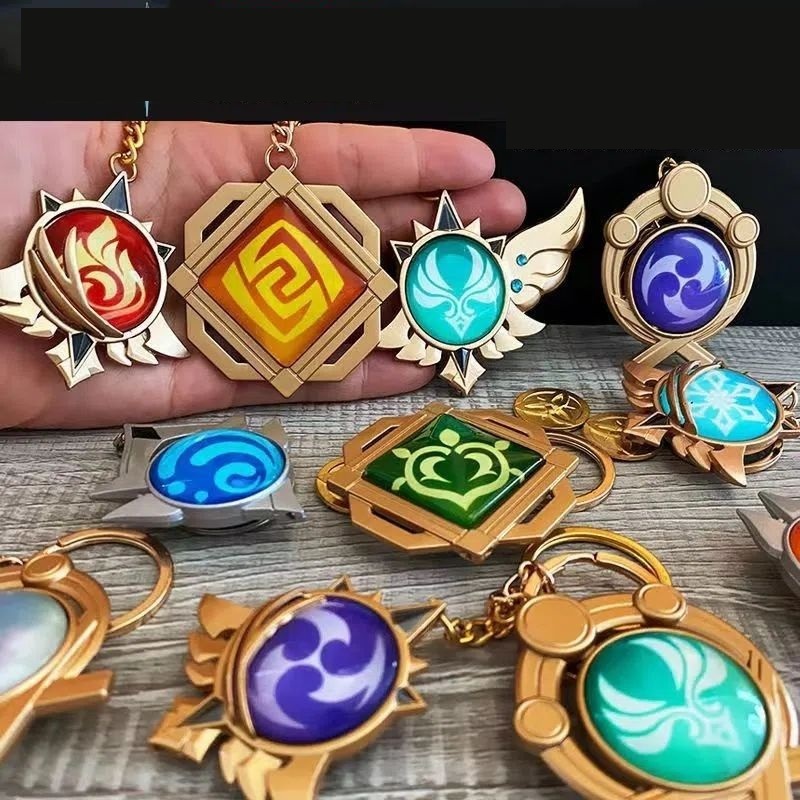 [NEW Fontaine] Vision Model Keychain Genshin Impact game Elements ...