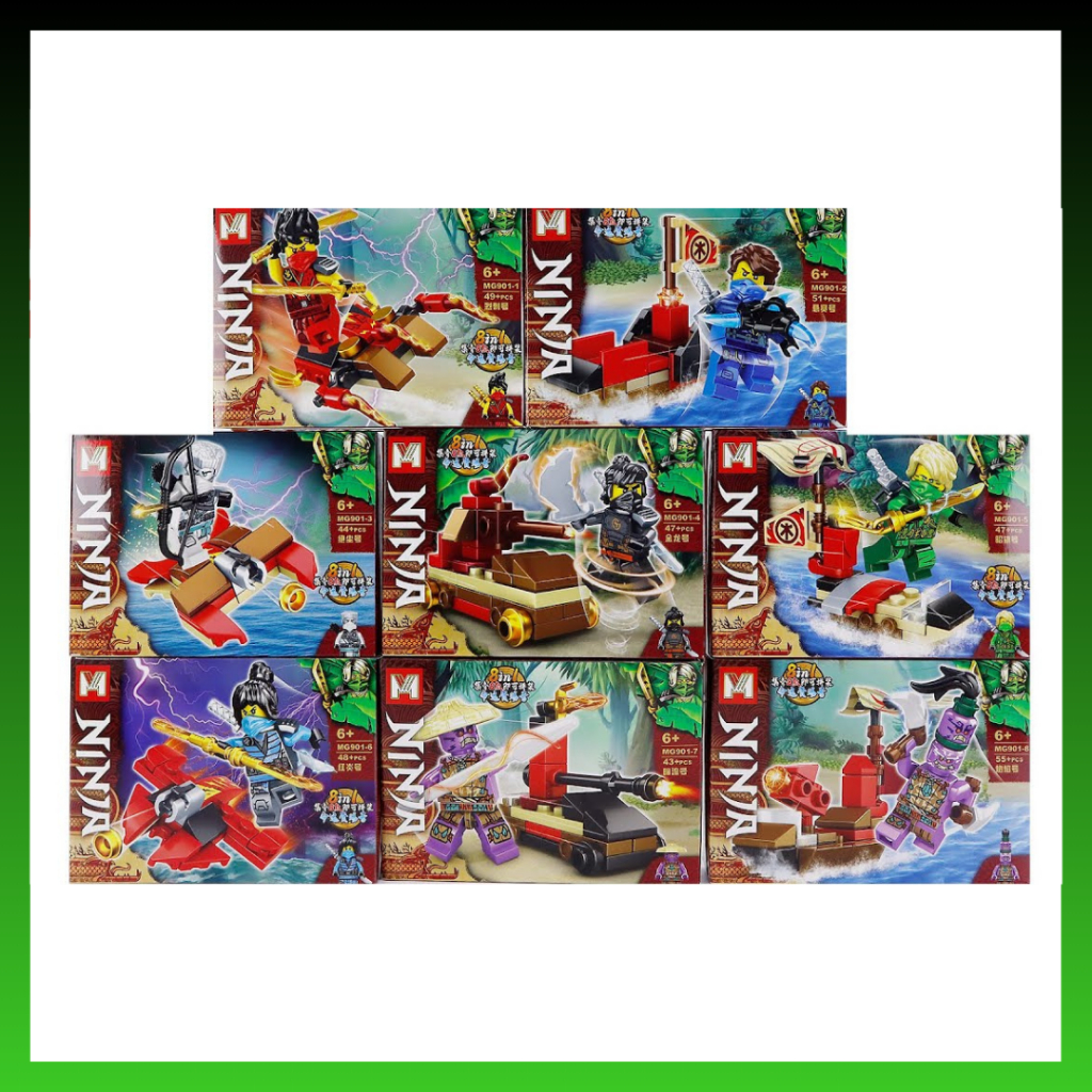 Assembling toy minifigures collection Ninjago MG901 forest island ...