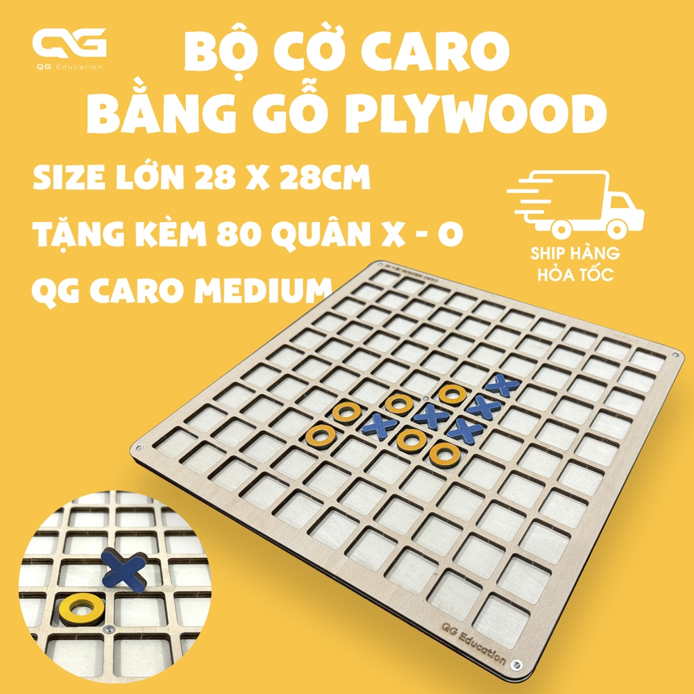 Wooden CARO chess set helps children develop thinking, memory and ...