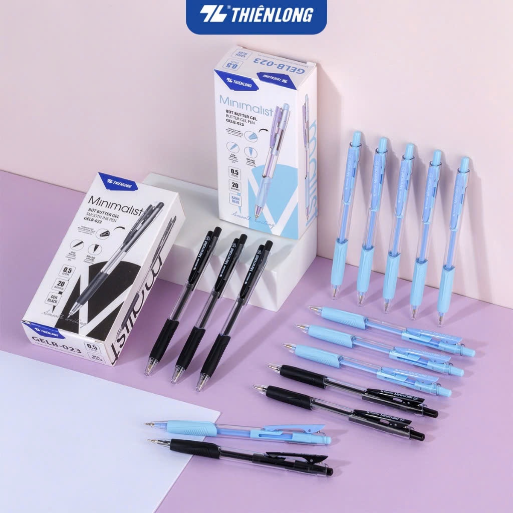 Combo of 20 Gel Pens B - Minimalist Butter Gel Thien Long GELB-023 ...
