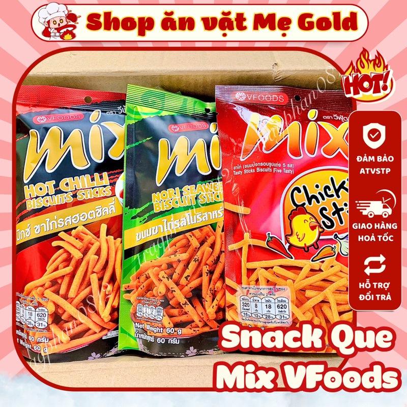 VFoods Thai Mix toothpick Snack, mixed flavors (package ~50g) | Shopee ...