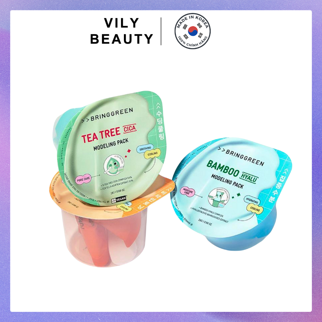 Bring Green Tea Tree Cica Modeling Pack 28g | Shopee Philippines