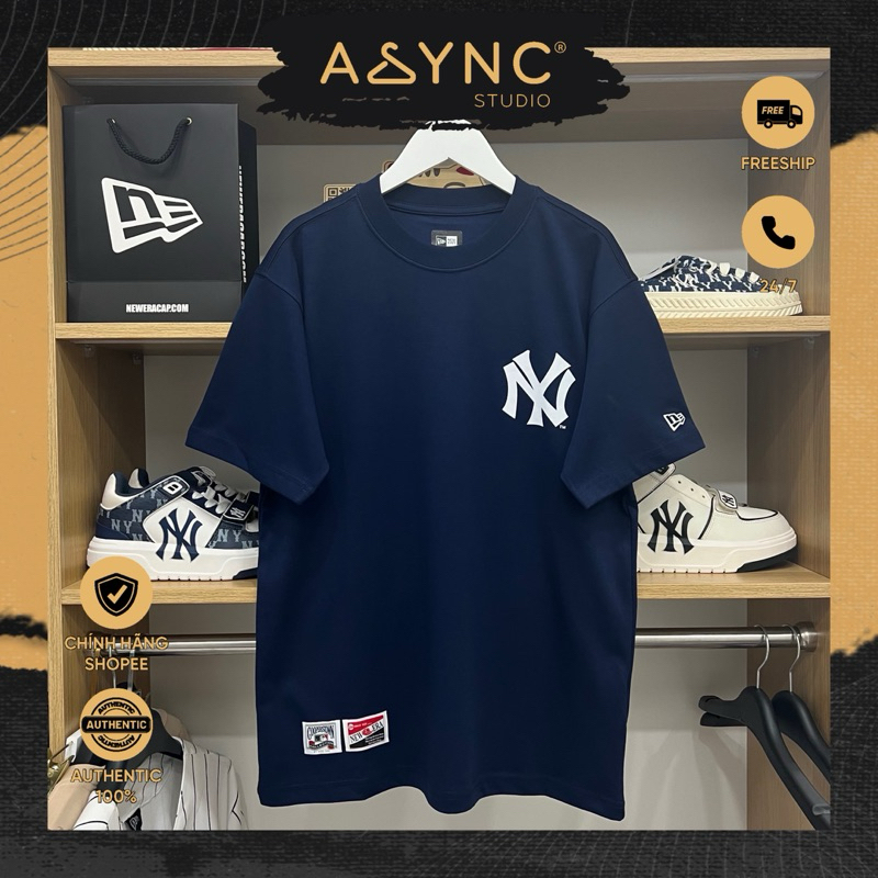 (Auth) New Era x MLB NY Plain Basic Navy Blue T-Shirt | Code: 13546456 ...
