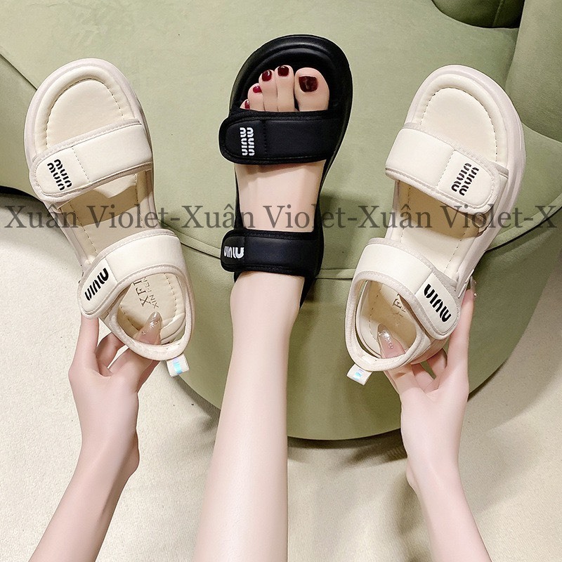 GD100-Student sandals for school with 3cm low sole, soft leather, soft ...
