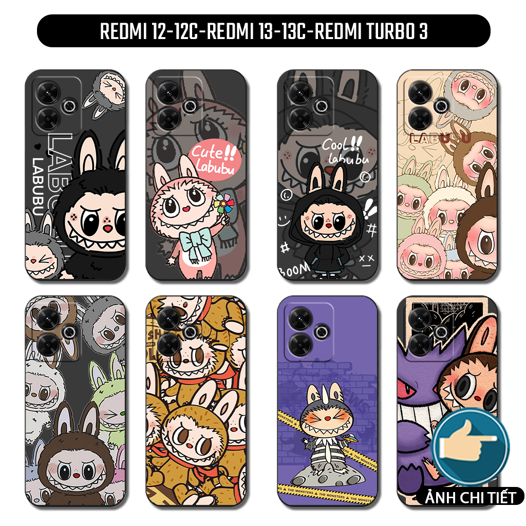 Xiaomi Redmi 12 13 12C 13C Turbo 3 Phone Case With Cute Labubu Picture ...