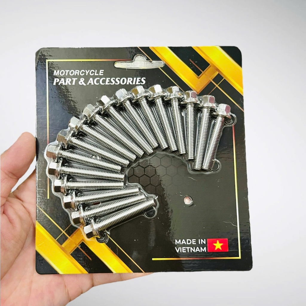 Combo of WAVE RSX engine block screws (17 screws) salaya 6mm cutting ...
