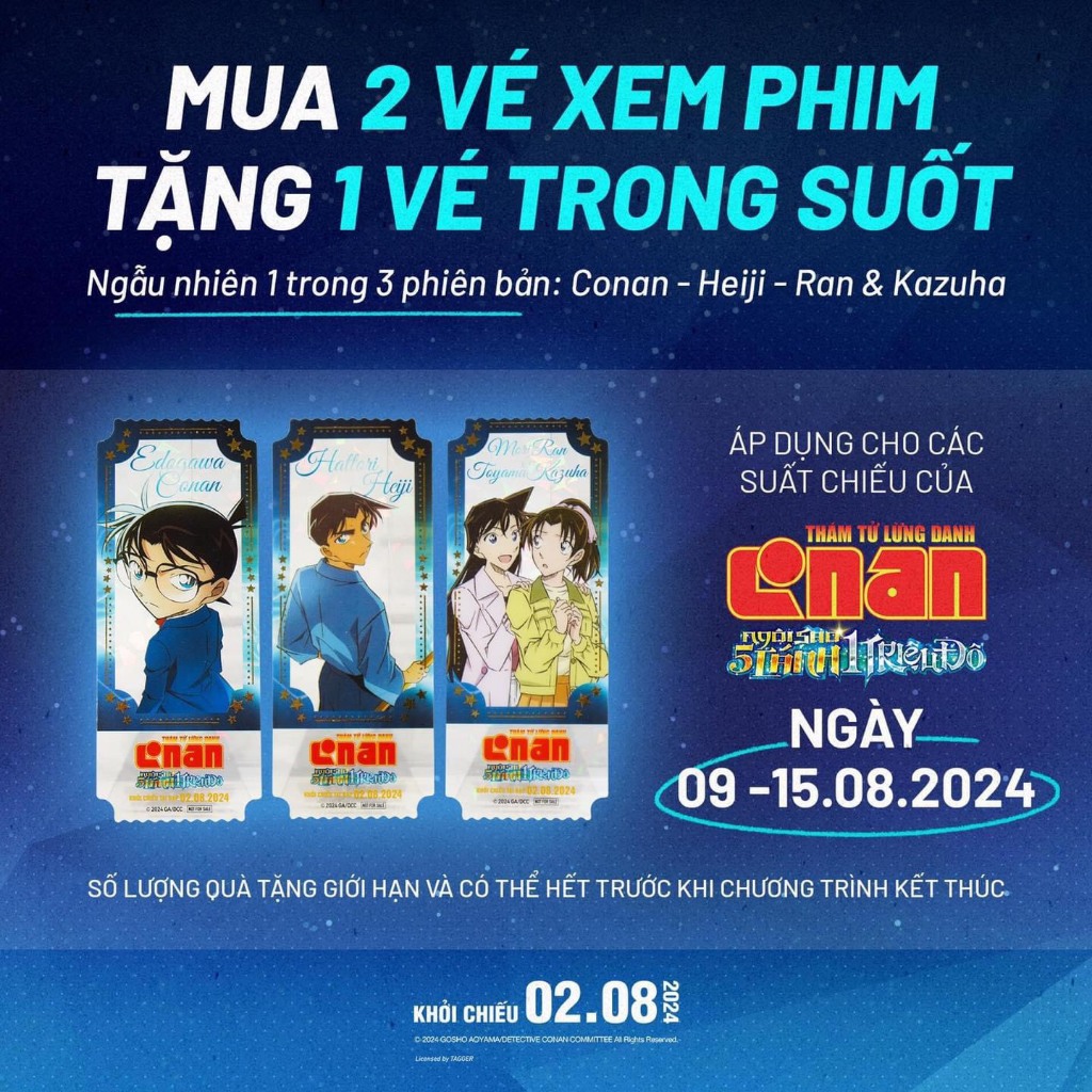 Pack Ticket Conan Movie 27 card: Five-Pointed Star 1 Million Dollars ...