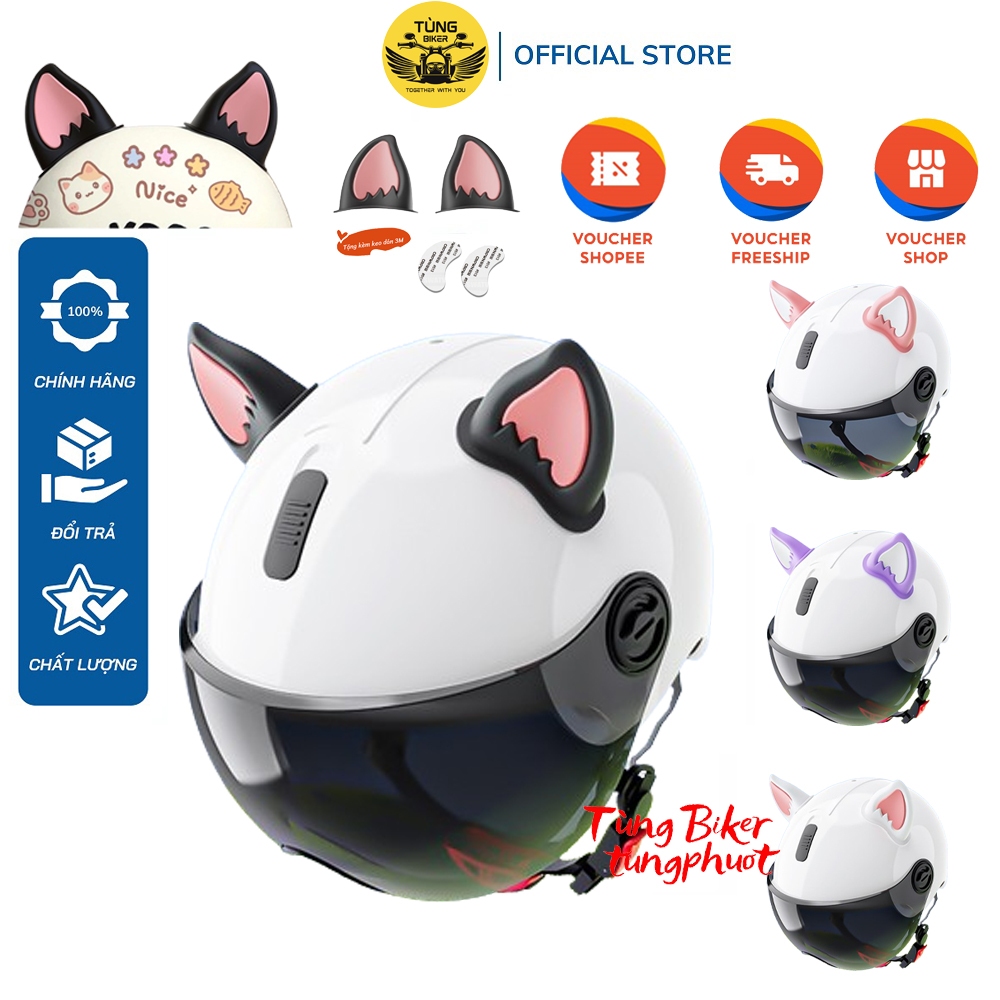 Fox Ears Mounted to Decorate Helmets - Cute, Unique, Multi-Colored ...