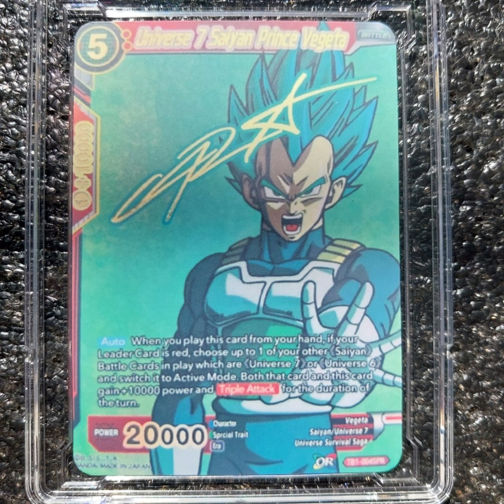 Dragon Ball Universe 7 Saiyan Prince Vegeta Card TB1-004 Signature ...
