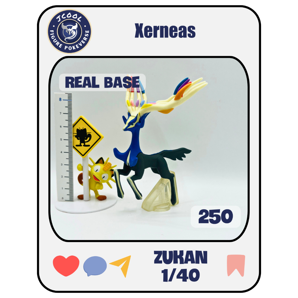 Xerneas - Gen 6 Kalos region - Genuine Pokemon model brand ZUKAN Scale ...