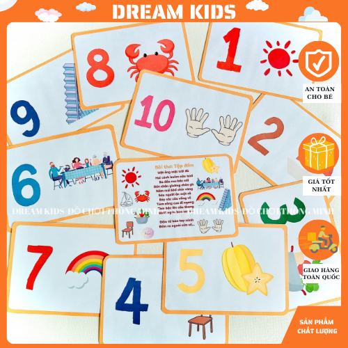 Set Of Number Poem Cards For Children To Learn Numbers 1-10 To ...