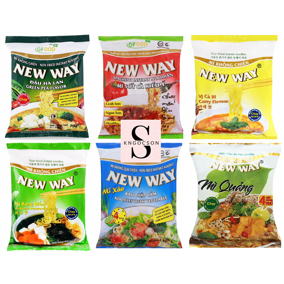 New way Noodles Seaweed, Curry, Tomato Sauce, Peas, Vegetarian Quang ...