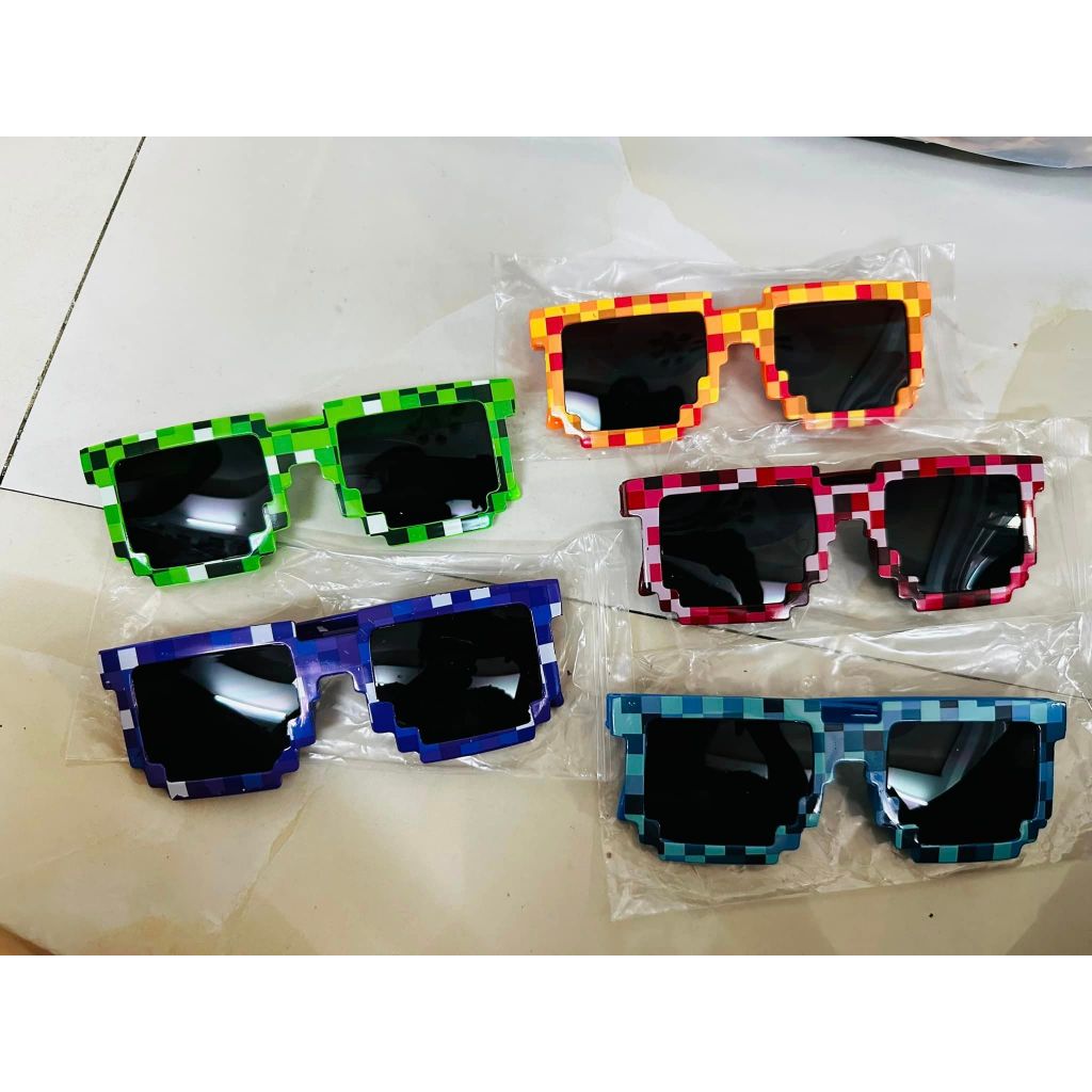Minecraft game Style pixel Sunglasses For Kids | Shopee Philippines