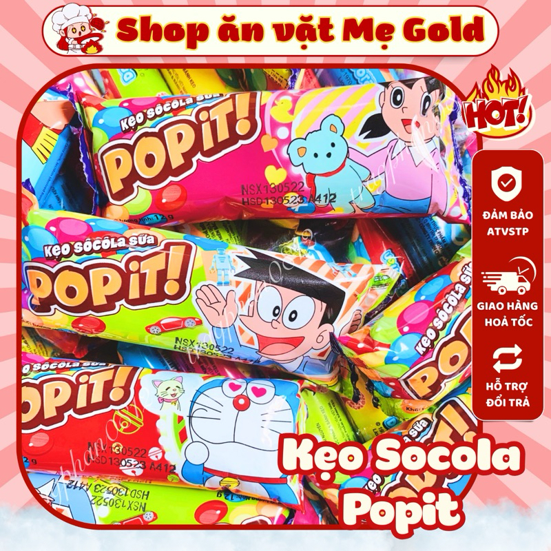 Pop it Doraemon colorful chocolate candy, Pham Nguyen milk chocolate ...