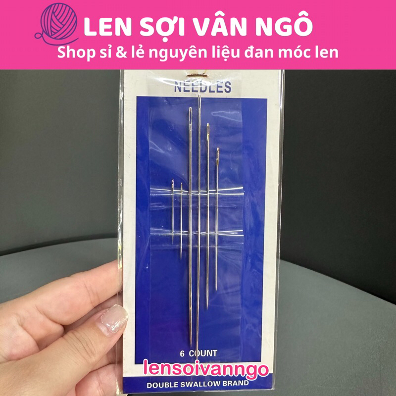 Set of 6 wool sewing needles (blue blister) | Shopee Philippines
