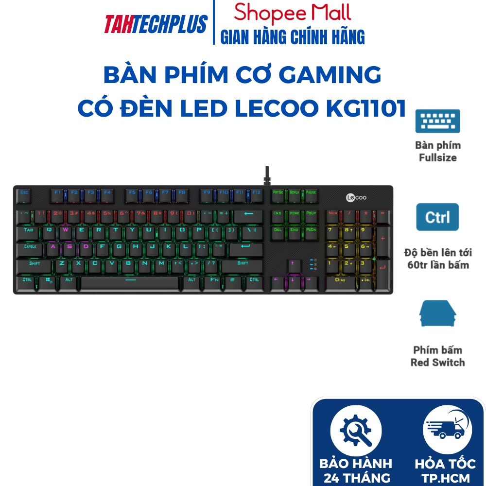 Lecoo KG1101 Wired Mechanical Gaming Keyboard, Genuine TAH Techplus ...