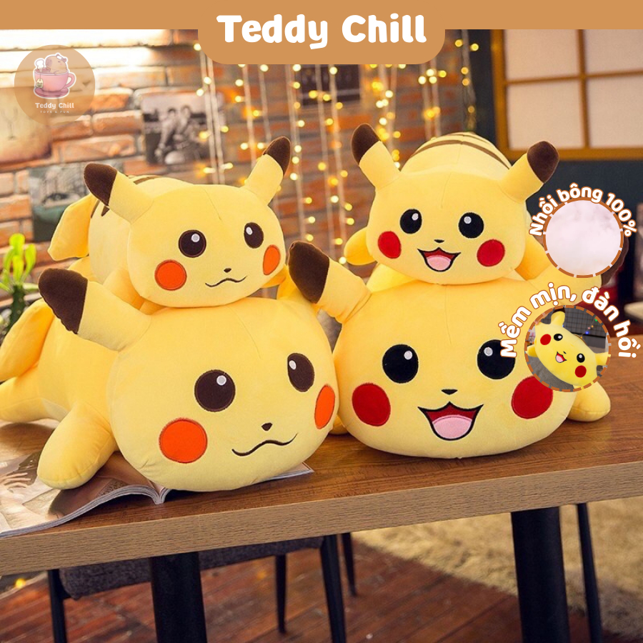 Lying Pikachu Teddy Bear Size 40cm, Lovely Pikachu Stuffed Animal Made ...