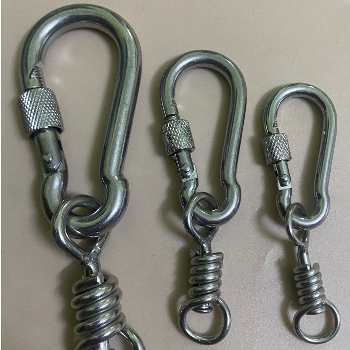 Safe dog hook with threaded lock and anti-twist standard 304 stainless ...