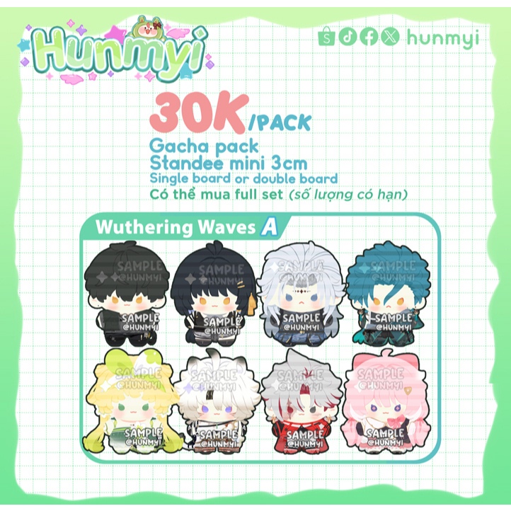 [Wuwa/Wuthering Waves] GACHA/Random tiny 3cm mini Standee | By Hunmyi ...