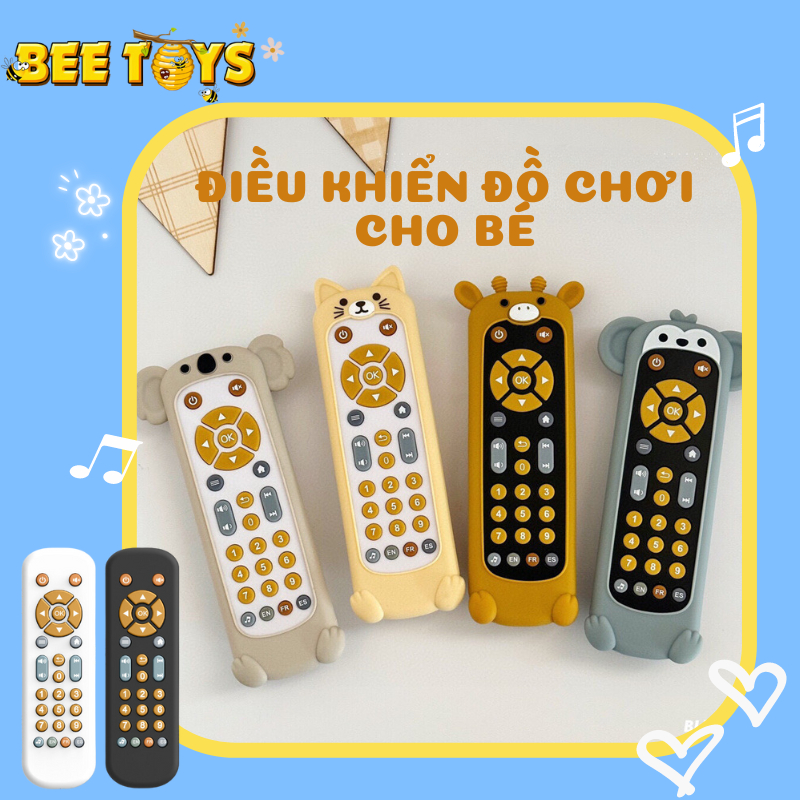 Multi-button TV Control Simulation Toy with Fun Sounds Soft Silicone ...