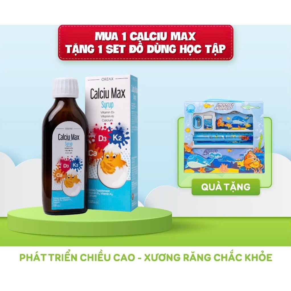 Organic calcium Calciu Max Syrup helps your baby develop optimal height | Genuinely imported ...