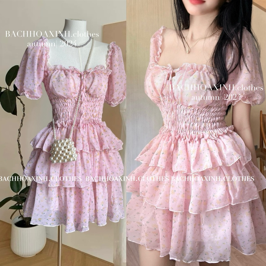 READY SMOKE + PANTS LINING | Short form puff sleeve dress with layered ...