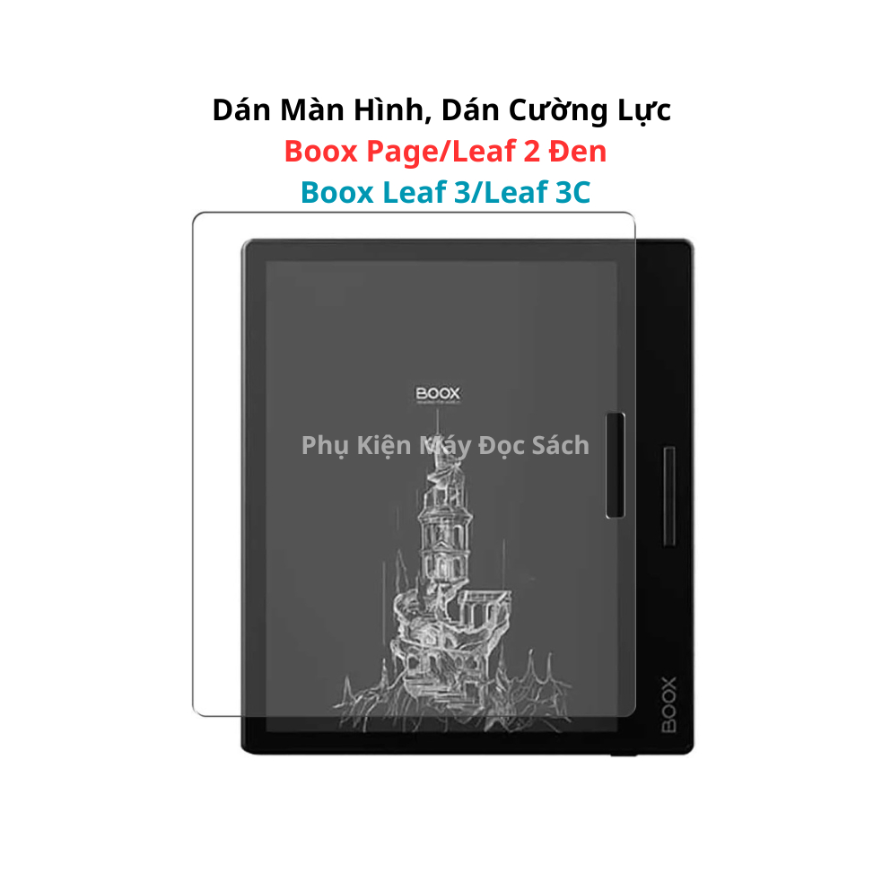 Boox Page/Leaf 2 Screen Protector/Tempered Black, Boox Leaf 3/Leaf 3C ...