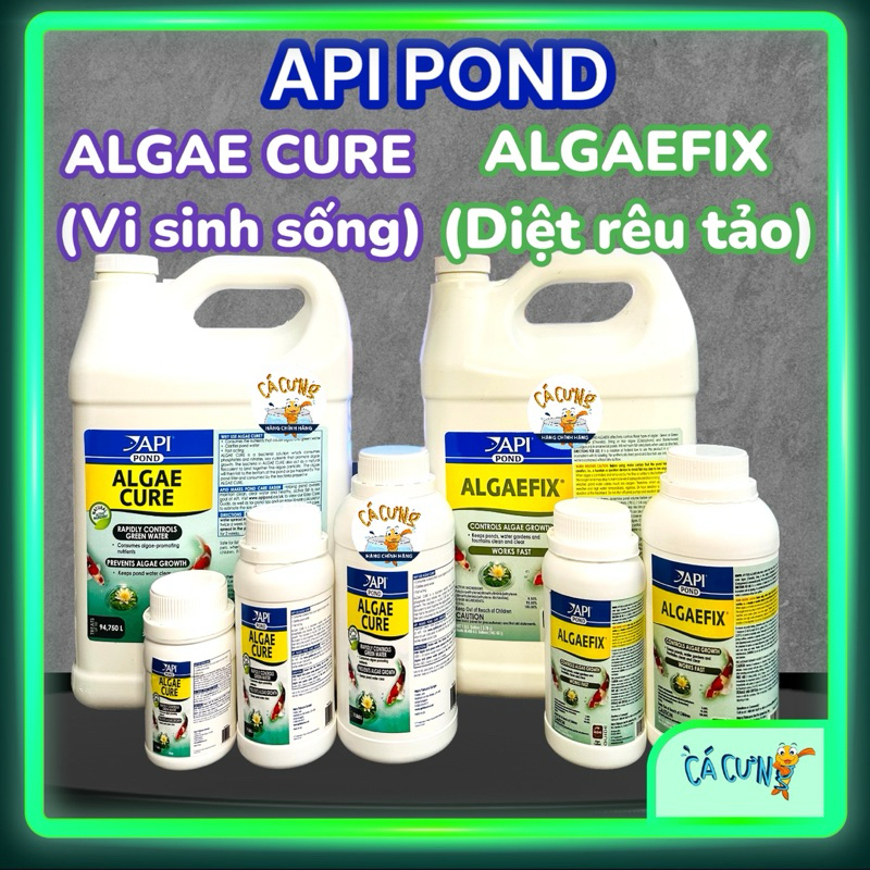 Api - ALGAE CURE POND Microbiology & Premium ALGAEFIX POND ALGAE Killer ...