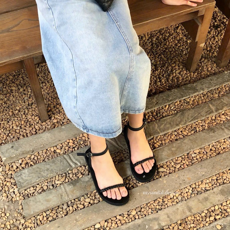 Simple design sandals with braided straps | Shopee Philippines