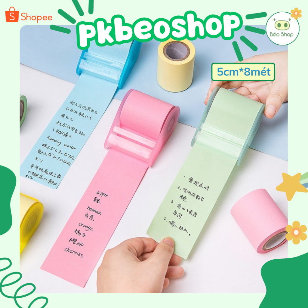 Pkbeoshop 8m Long Memory Paper note Paper Roll With Pre-Stretched Glue ...