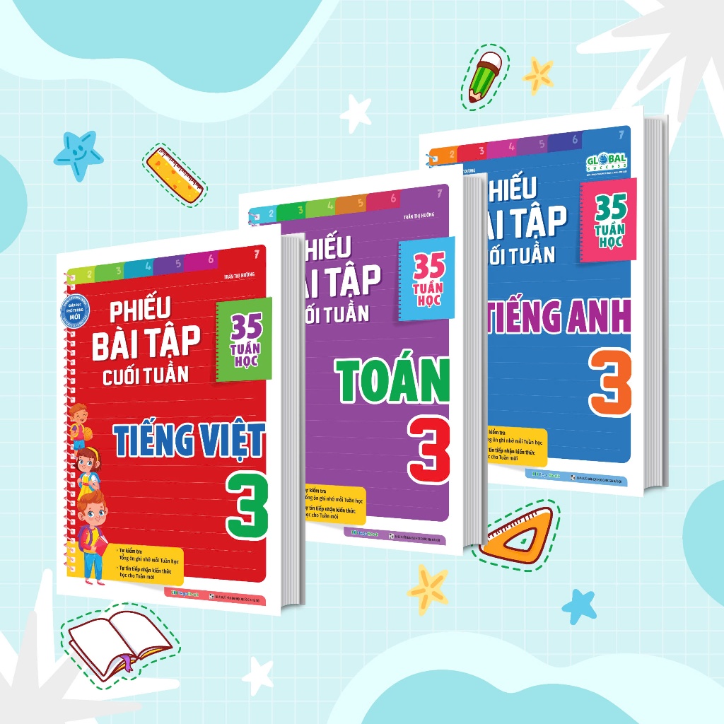 Weekend Worksheet Combo Book Math, Vietnamese, English Grade 3 (Global ...