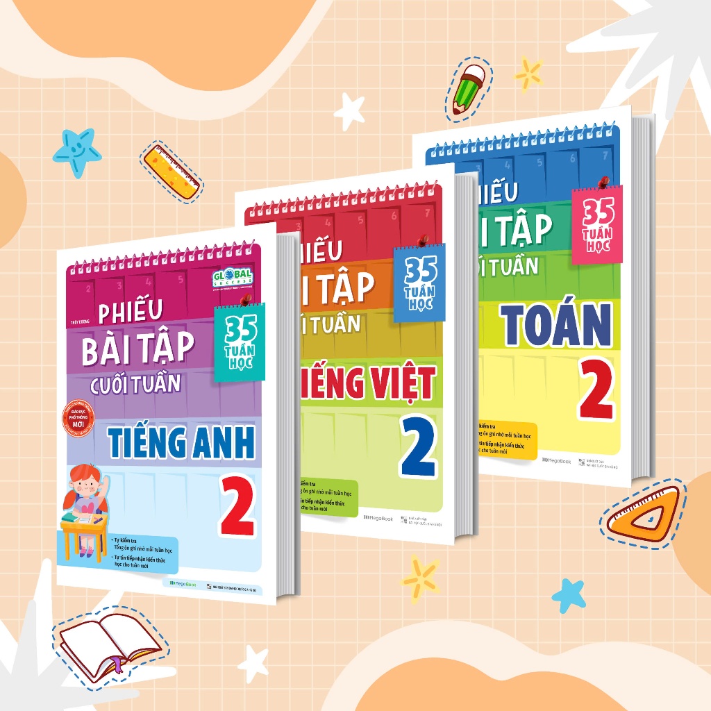 Weekend Worksheet Combo Book Math, Vietnamese, English Grade 2 (Global ...