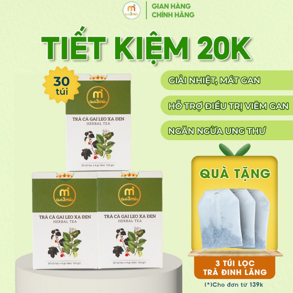 Combo of 3 boxes of Ca Gai Leo Xa Den Tea to detoxify the liver and ...
