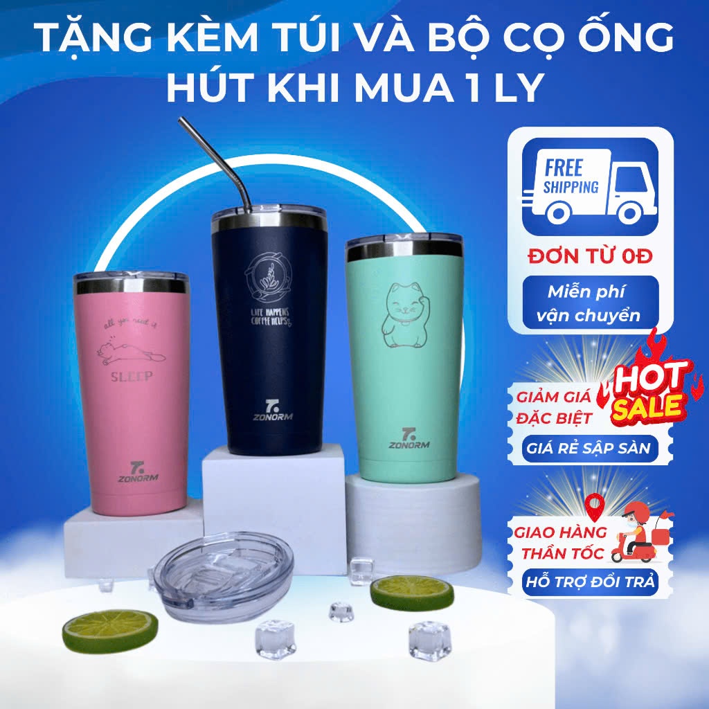 Genuine Zonorm Sus304 Thermos Cup with Spill-Proof Sliding Lid, Super ...