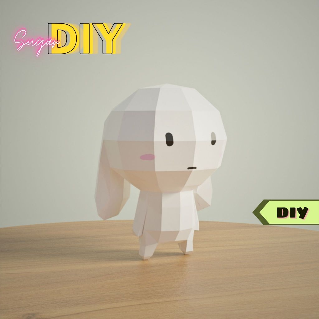 Seven-Colored Rabbit - Colored DIY Paper Model | Shopee Philippines