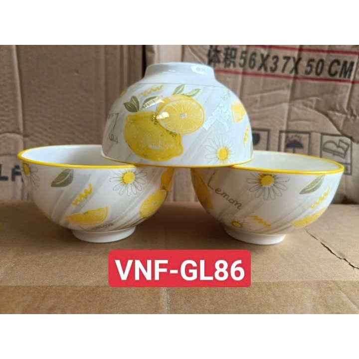 Combo of 10 ceramic bowls, 5 rice bowls with blue flower pattern A42 ...