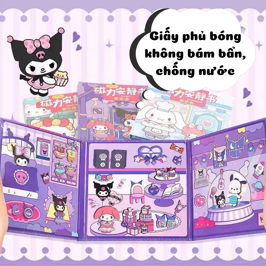 Kuromi magnetic sticker toys, hit kuromi magnetic stickers for children ...