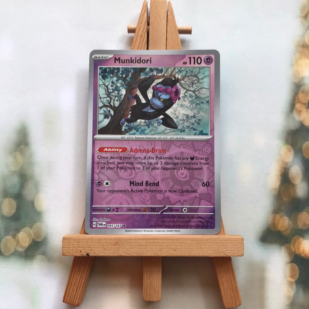 Pokemon Munkidori 095 / 167 card - SVE Twilight Masquerade Holo Rare ...