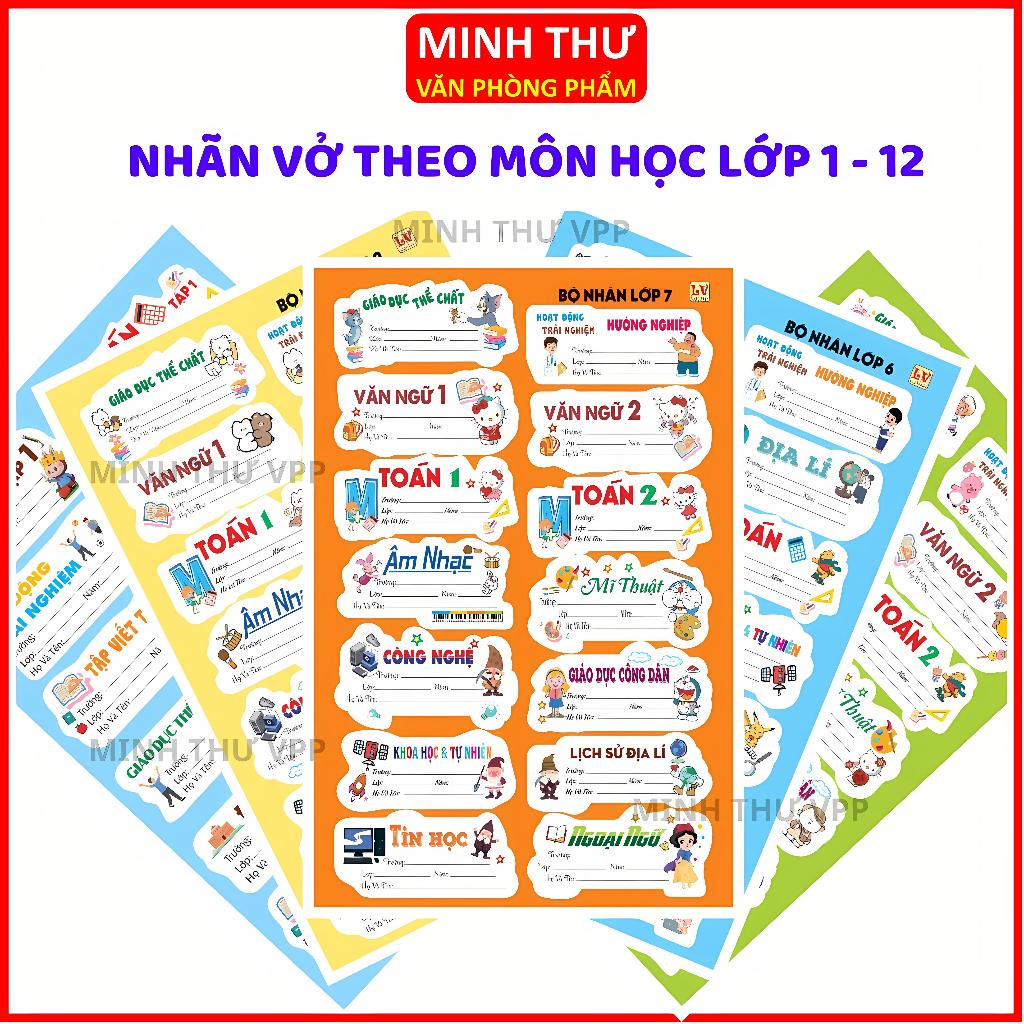 New Program Label Set 1,2,3 - Full Set Of Notebook Labels For Students ...