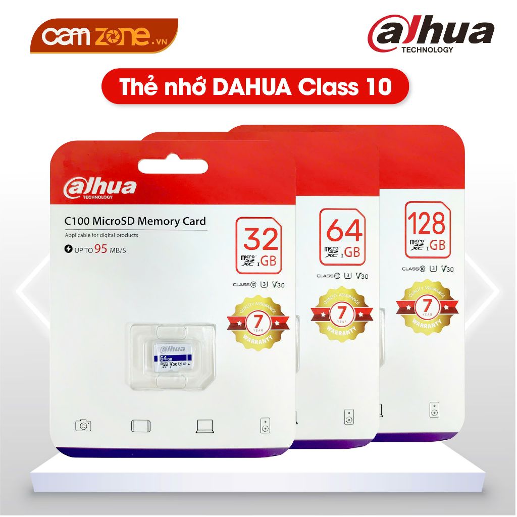 Mirco SD DAHUA, DHI-TF-C100 Class 10 high speed memory card dedicated to Wifi Camera, Imou ...