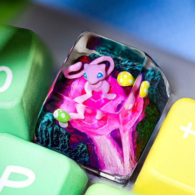 High quality Mew pokemon keyboard buttons (real photo), pokemon odd ...
