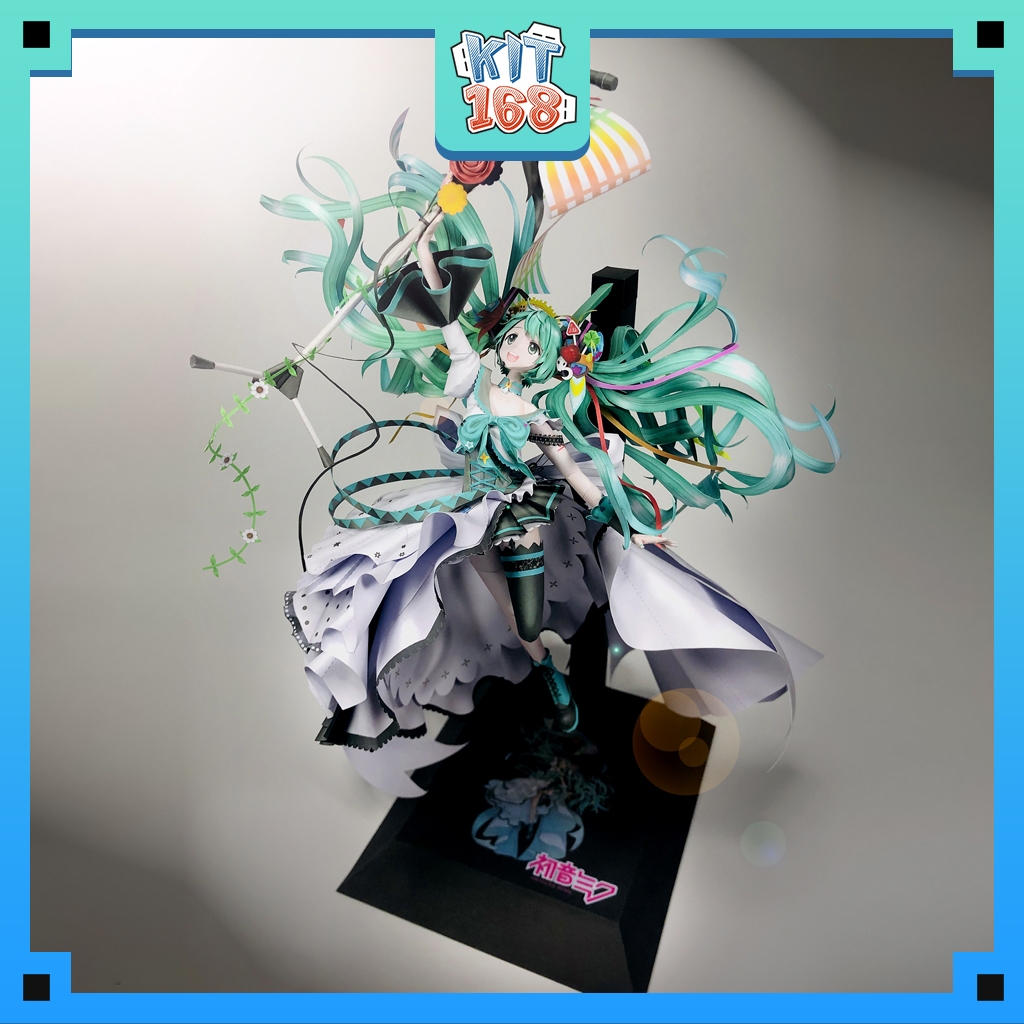 Paper Model Anime Game Hatsune Miku 10th Anniversary Memorial Dress ...